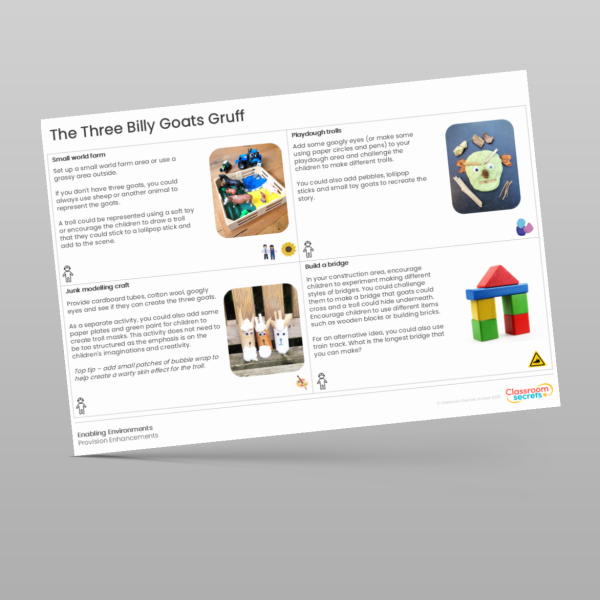 Eyfs The Three Billy Goats Gruff Provision Enhancements Resource ...