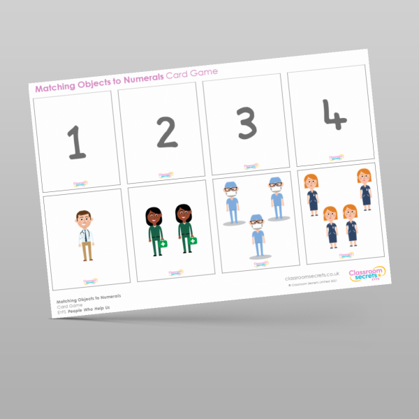 People Who Help Us Matching Objects To Numerals Resource Classroom Secrets