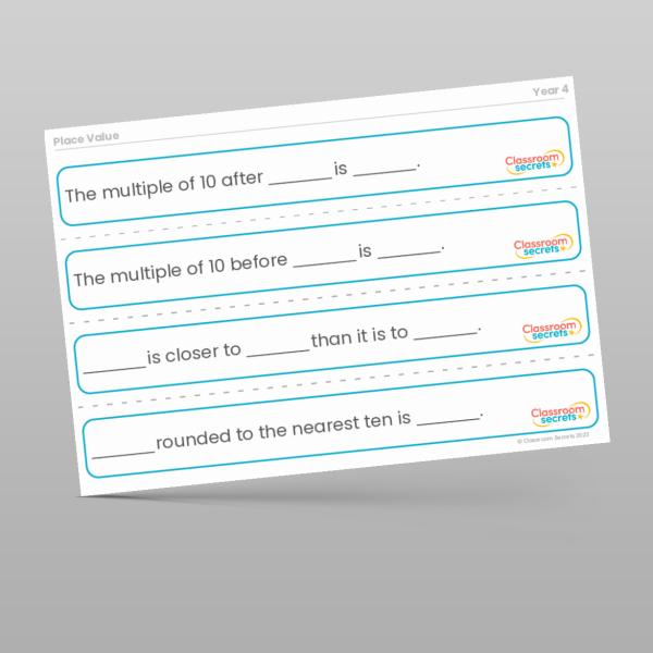 Year 4 Place Value Stem Sentences Resource | Classroom Secrets