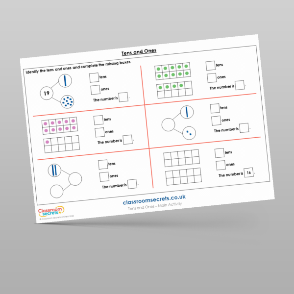 Year 1 Tens And Ones Main Activity Resource | Classroom Secrets