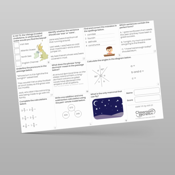 Year 6 Early Morning Work Spring Week 9 Resource | Classroom Secrets