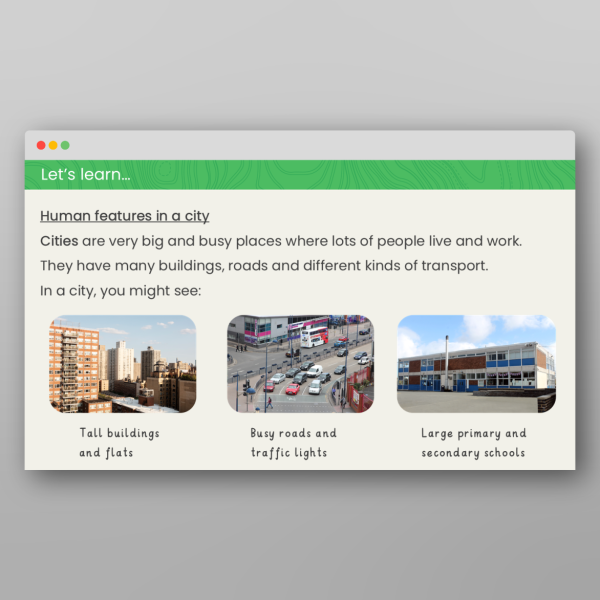 KS1 What Are The Human Features In My Area Geography Powerpoint ...