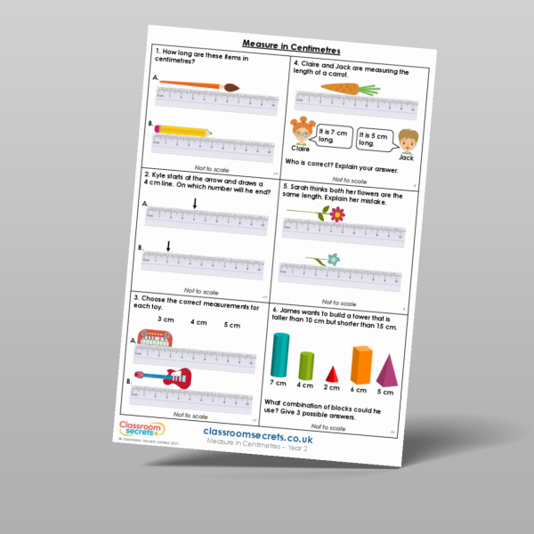 Year 2 Measure In Centimetres Mixed Activity Resource | Classroom Secrets