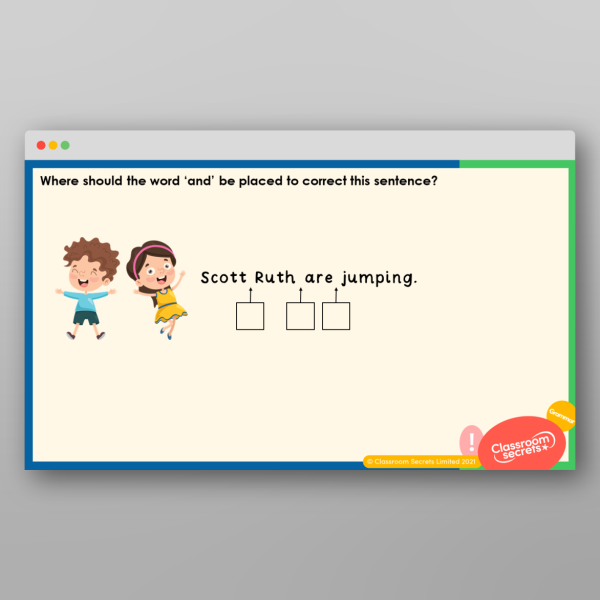 Year 1 Recognising And Using And Teaching Ppt Resource Classroom Secrets