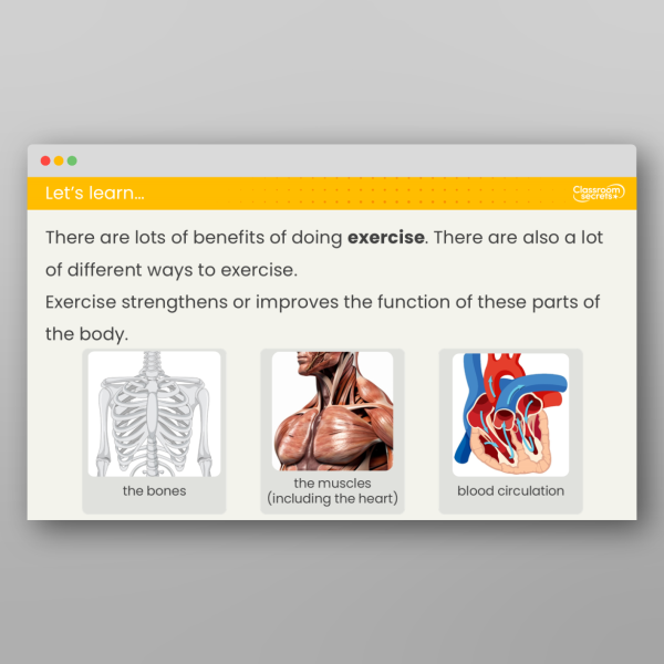 Year 6 How Does Exercise Affect The Heart Investigation Lesson Resource ...