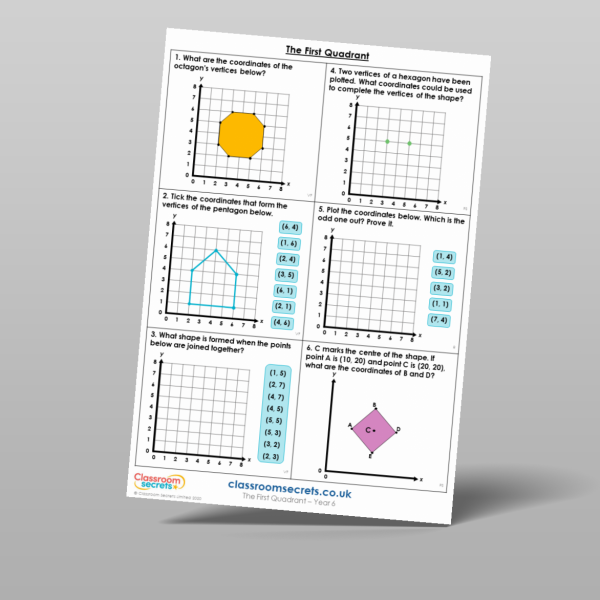 Year 6 The First Quadrant Mixed Activity Resource | Classroom Secrets