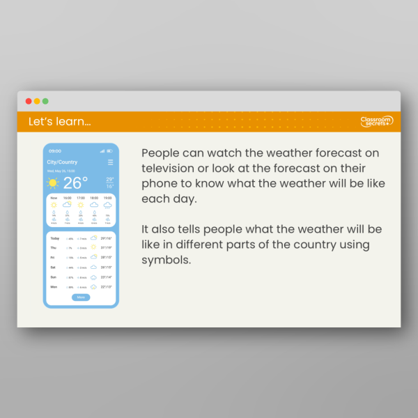 Year 1 What Is The Weather Like In The Different Seasons Lesson ...