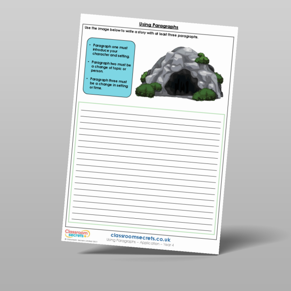 Year 4 Using Paragraphs Application Resource | Classroom Secrets