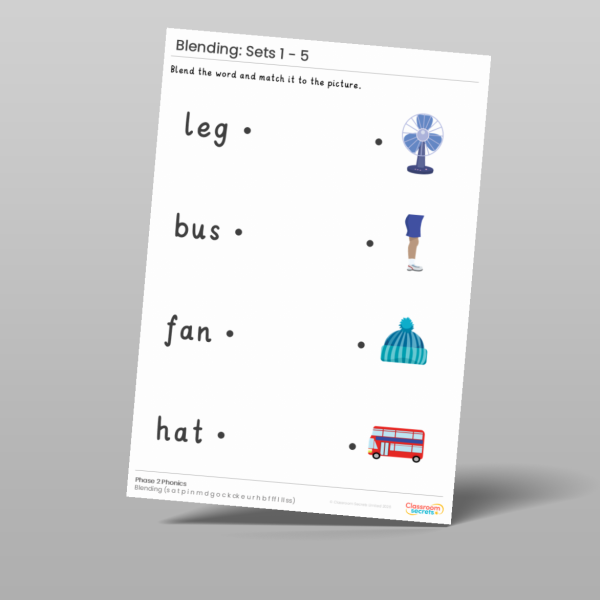 Eyfs Phonics Blending Activities Sets 1 5 Resource | Classroom Secrets