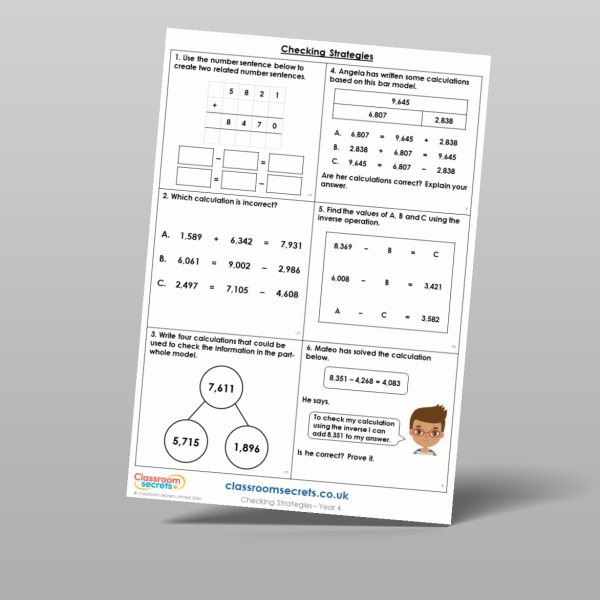 Year 4 Checking Strategies Mixed Activity Resource | Classroom Secrets
