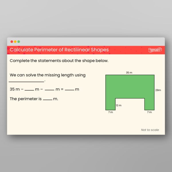 Year 4 Calculate The Perimeter Of Rectilinear Shapes Teaching Ppt Resource | Classroom Secrets