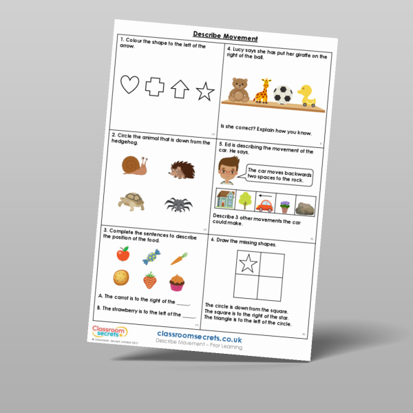Year 2 Describe Movement Prior Learning Resource | Classroom Secrets