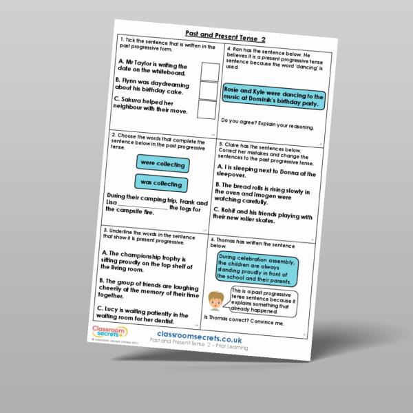 Year 3 Past And Present Tense Prior Learning Resource | Classroom Secrets