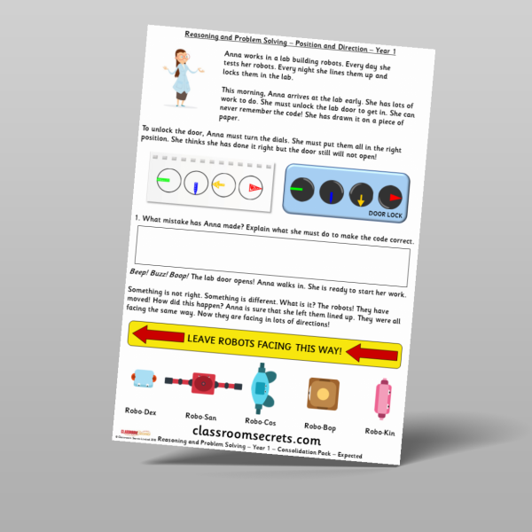 Year 1 Position And Direction Consolidation Activity Resource ...