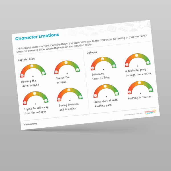 Year 2 Captain Toby Writing Unit Character Emotions Resource ...