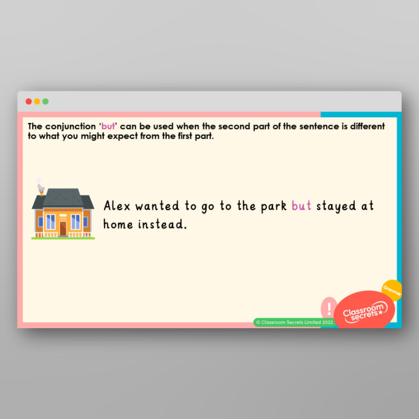 Year 2 Consolidating Conjunctions Teaching Ppt Resource Classroom Secrets