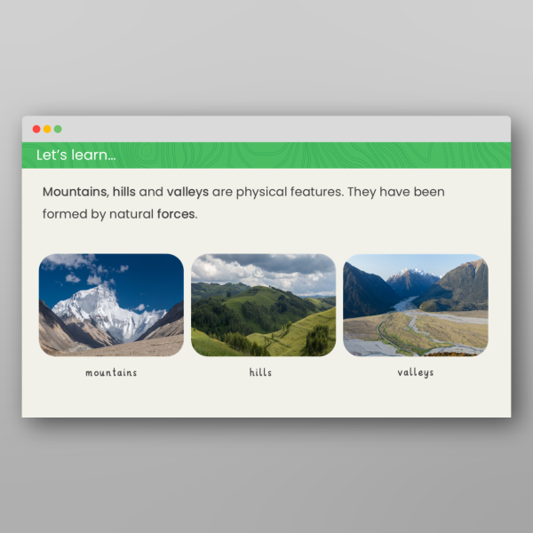 KS1 How Are Mountains Hills And Valleys Formed Lesson Resource ...