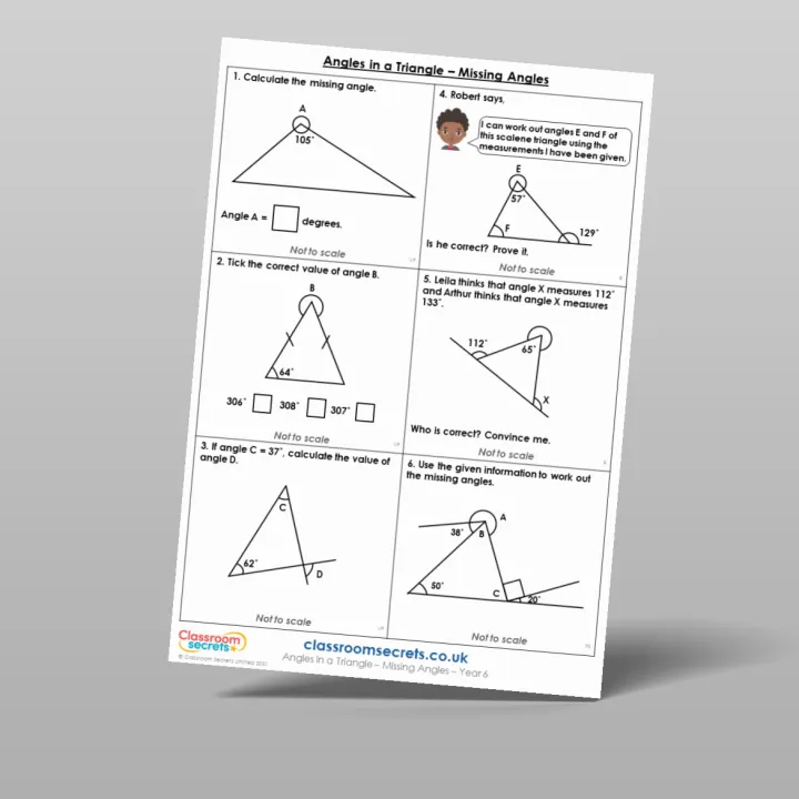Classroom Secrets | Collection Page Year 6 Angles in a Triangle ...