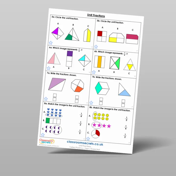 Classroom Secrets | Collection Page Year 2 Unit Fractions