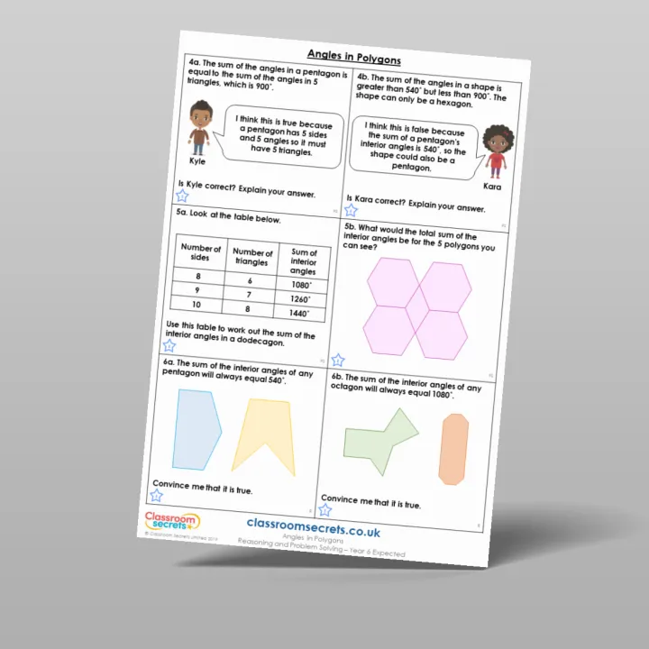 Classroom Secrets | Collection Page Year 6 Angles in Polygons