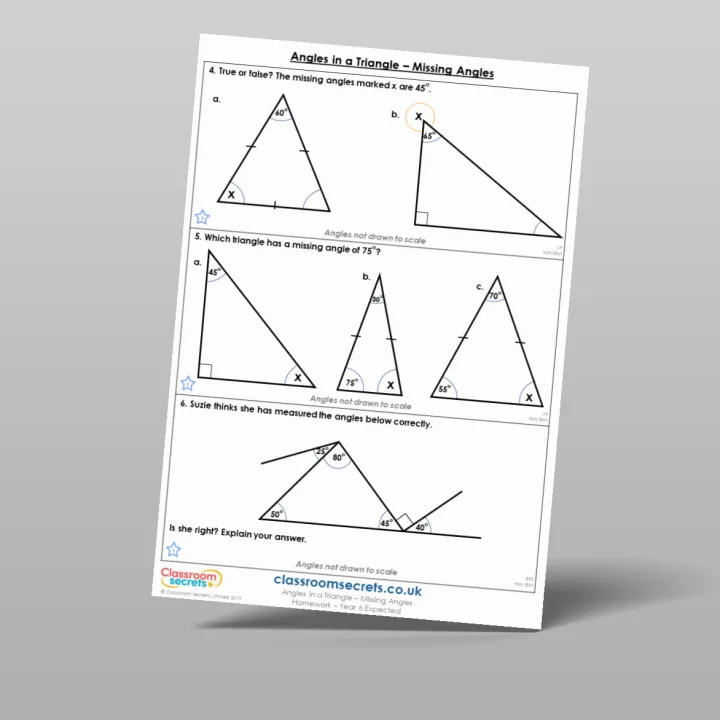 Classroom Secrets | Collection Page Year 6 Angles in a Triangle ...